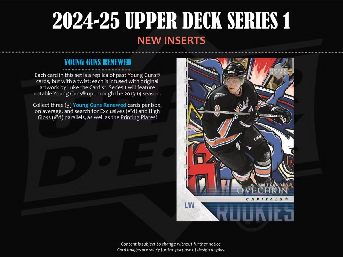2024/25 Upper Deck Series 1 Hockey Hobby Box– Total Sports Cards