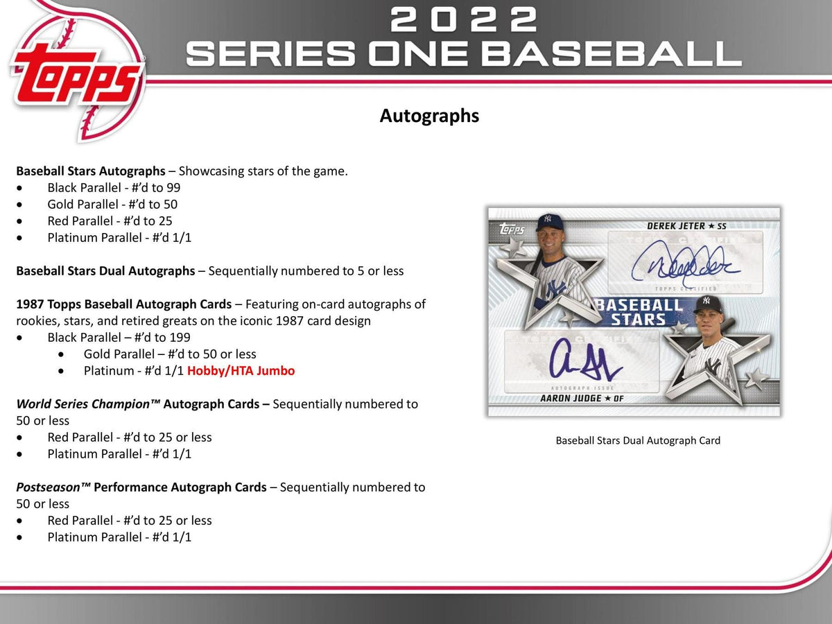 2022 Topps Series 1 Baseball Hobby Jumbo Box– Total Sports Cards